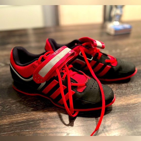 adidas | Shoes | Adidas Adipower Black And Red Lifting Shoes | Poshmark